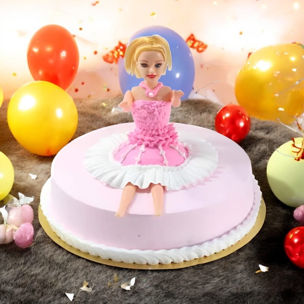 Order Doll Shape Cake Online - Cake For Girls - Same Day Delivery - BGF