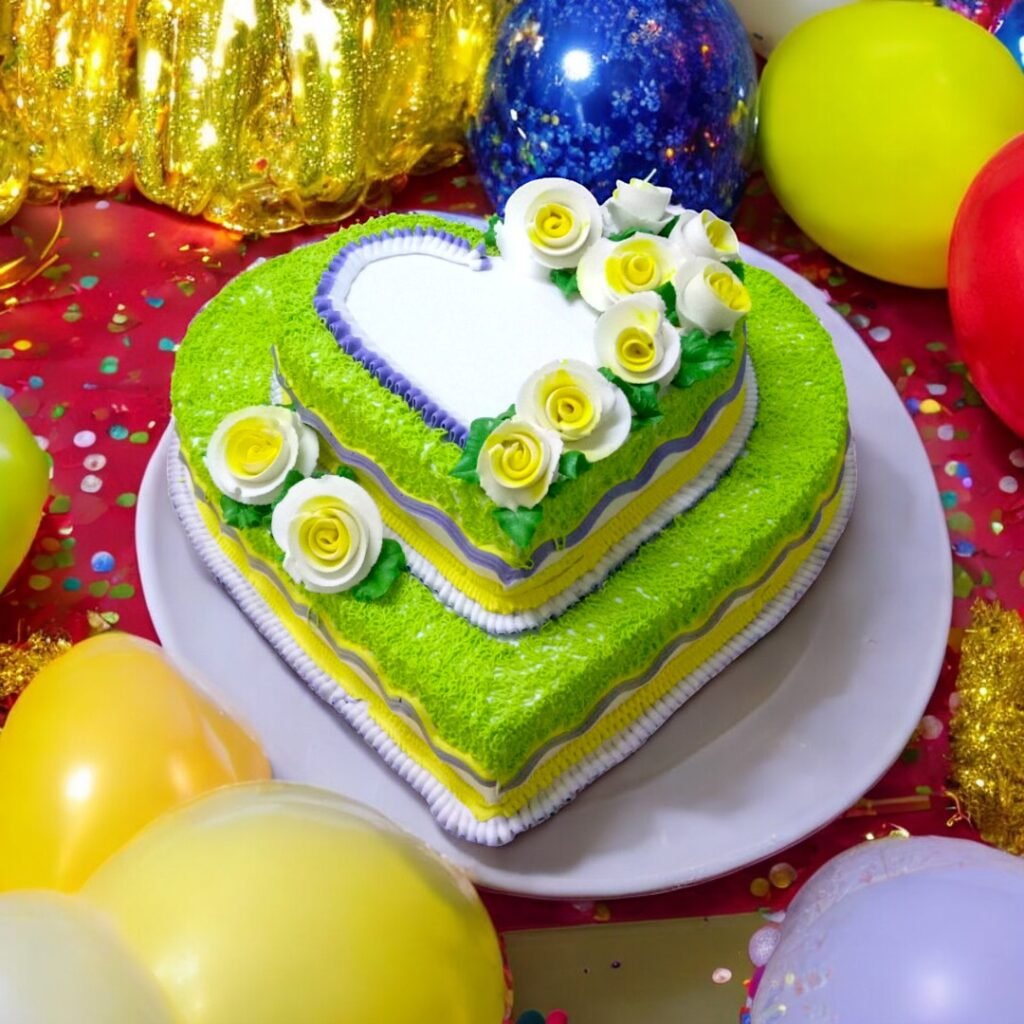 2 Tier Double Heart Cake Delivery Across India | Order Online - BGF